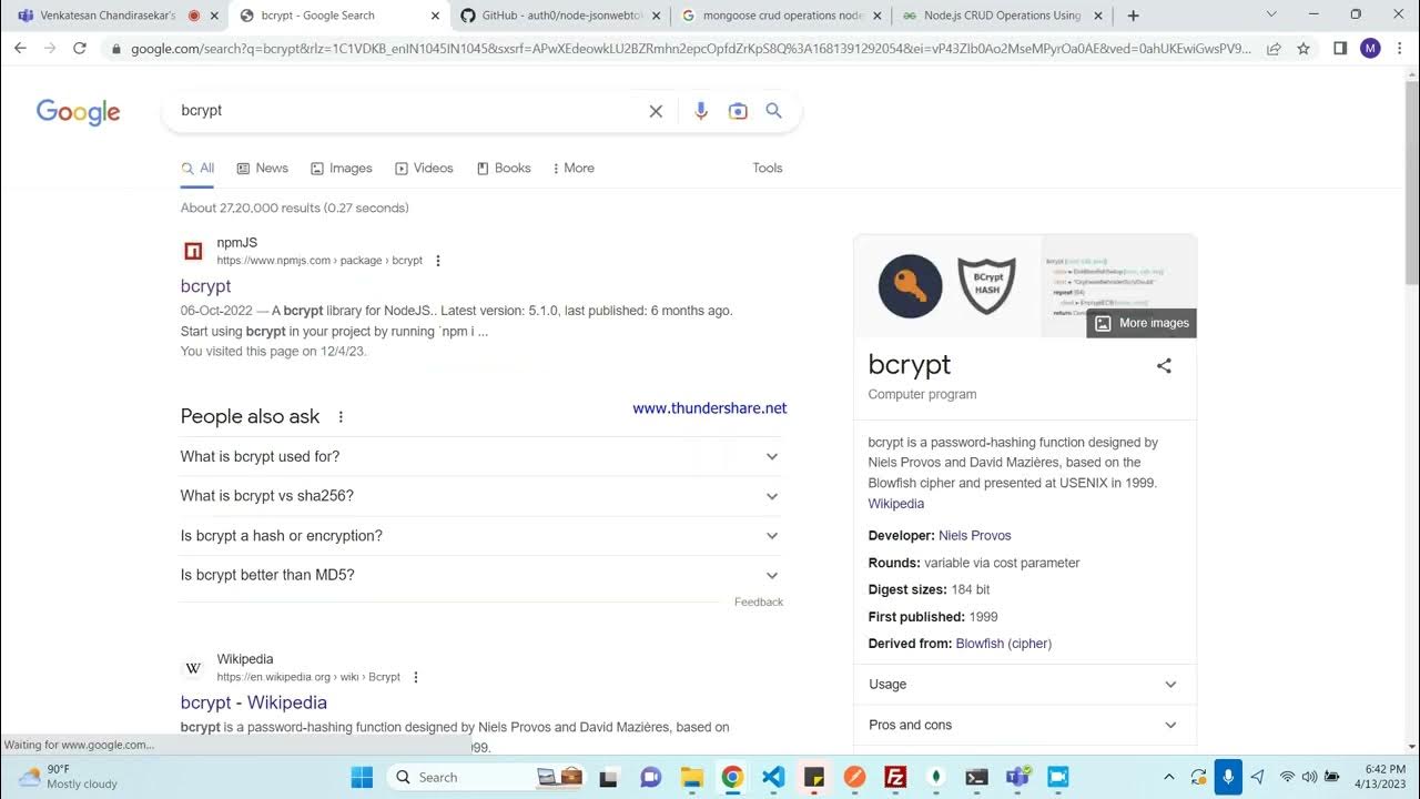 Bcrypt And Jwt In Node Js Tamil Youtube