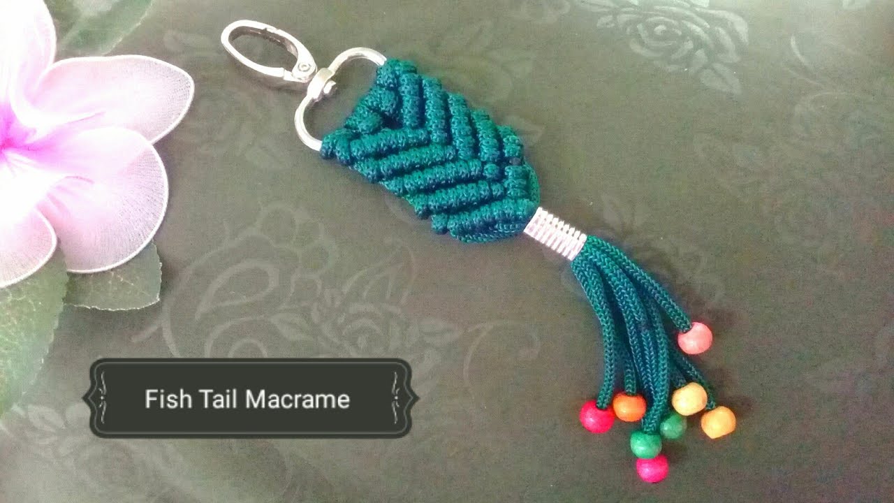 DIY Fish Tail Macrame Tutorial/ Tutorial Ganci ekor ikan talikur - YouTube
