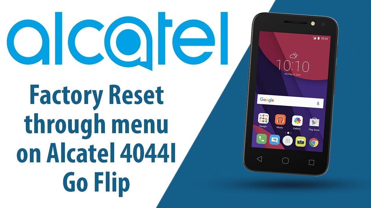 How to Factory Reset through menu on Alcatel Go Flip 4044I? - YouTube