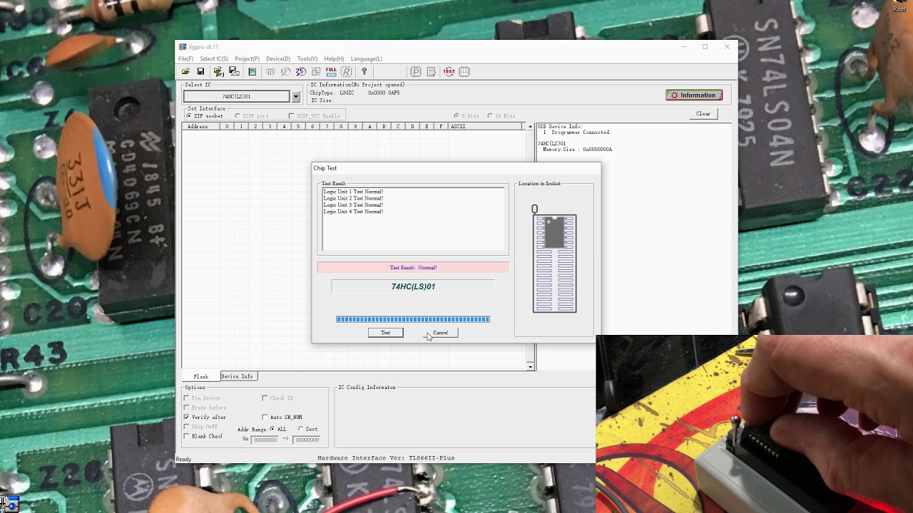 TL866 Programmer - Testing logic chips - STB254 - YouTube
