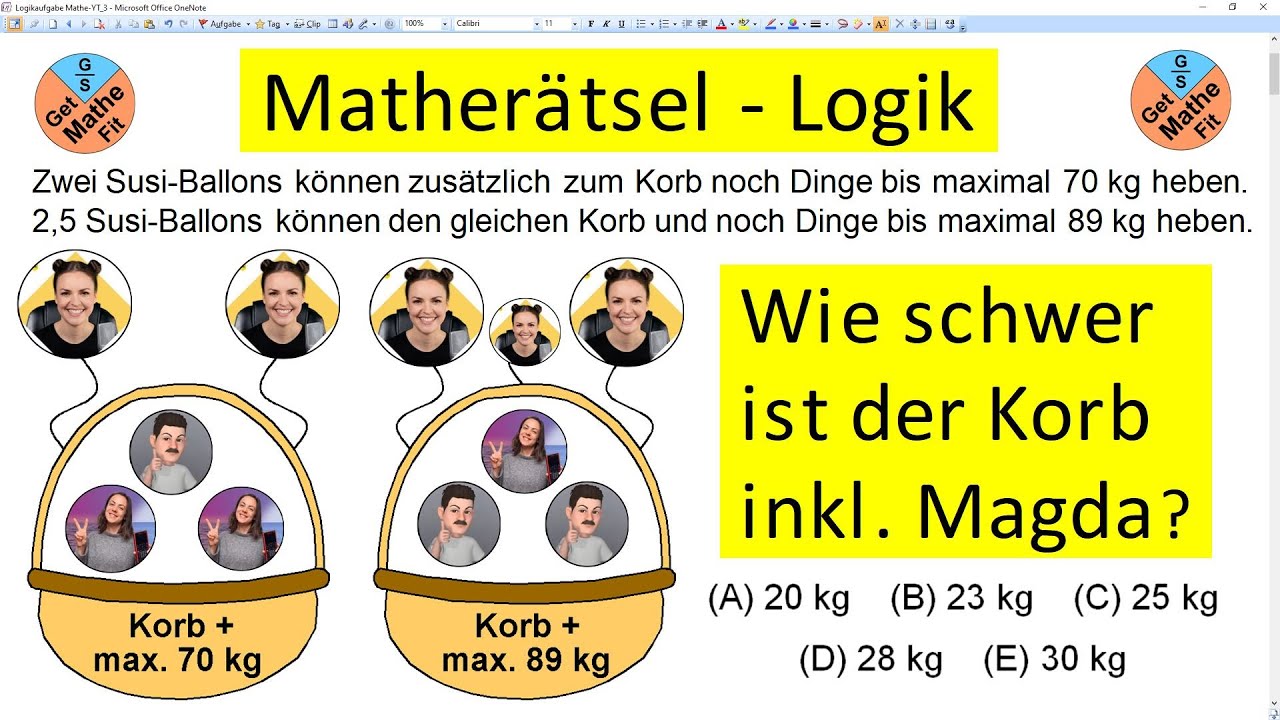 Matherätsel Logikaufgabe - Mathe Youtuber schwer - YouTube