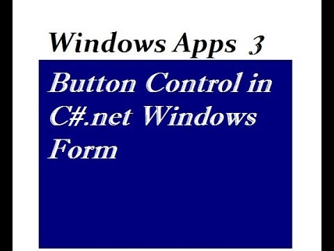 Button Control in C# - YouTube