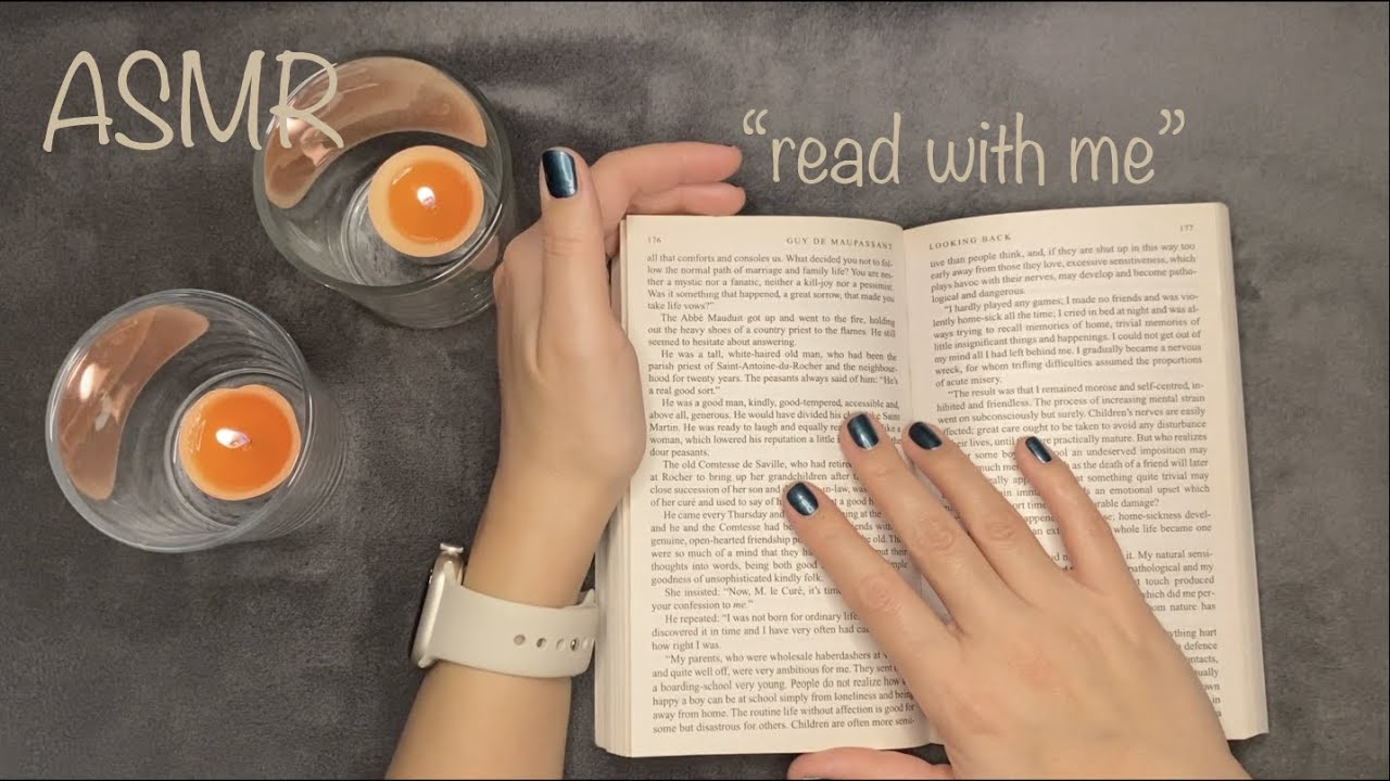 ASMR - Read with me! | soft whispering - mouth sounds - page flipping ...