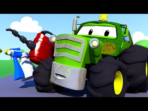 Toms Autowaschanlage -  Ben der Traktor 2 - Autopolis  💧 Lastwagen Zeichentrickfilme für Kinder