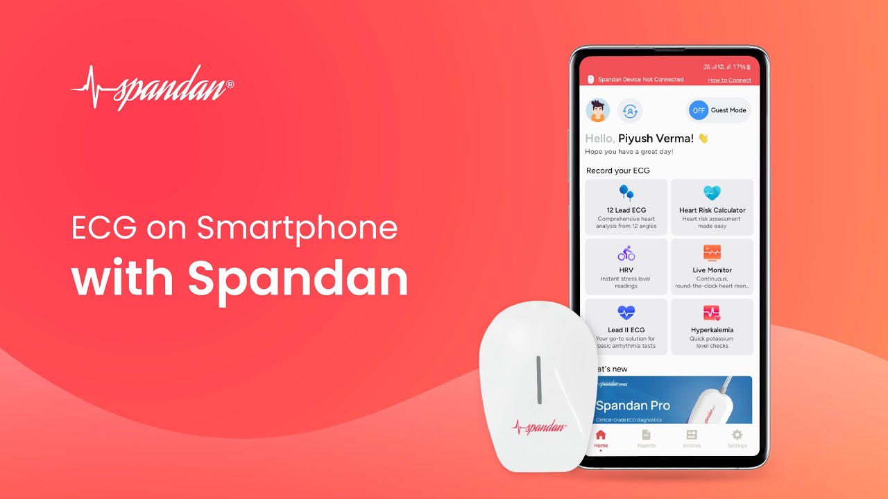 How to take an ECG with Spandan | ECG on Smartphone | In 4 Simple Steps | Step-by-Step Guide ...