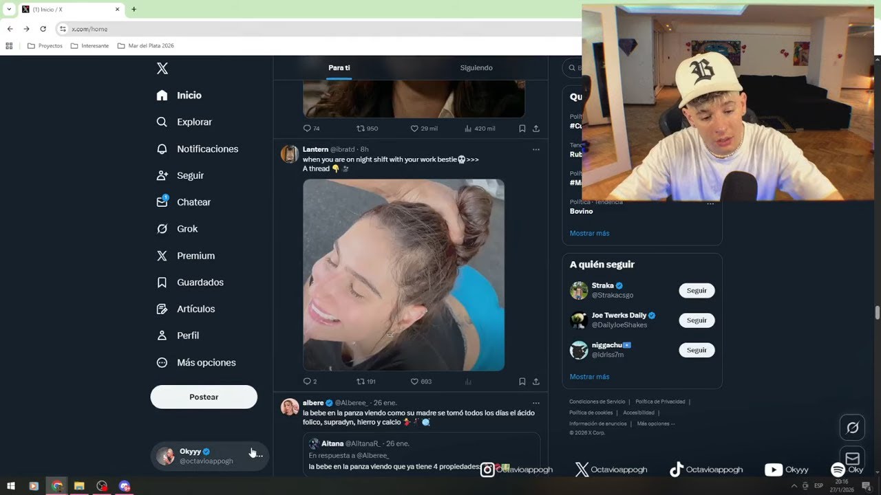 OKY REACCIONANDO A TWITTER (PELIGROSO) - YouTube