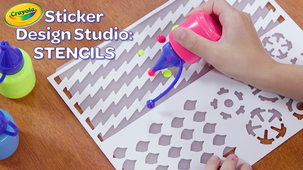 NEW Crayola Sticker Design Studio: Stencils || Crayola Product Demo ...