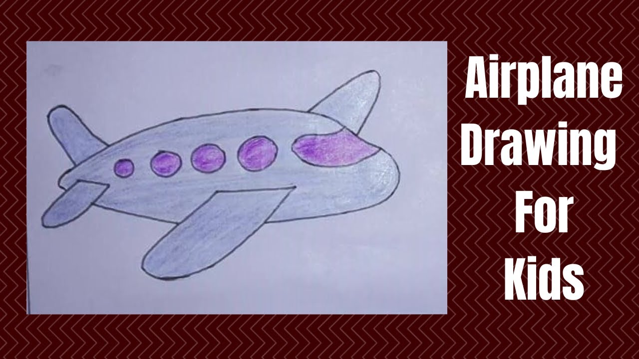 airplane drawing for kids - Art & Craft - YouTube