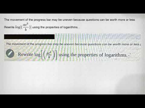 The movement of the progress bar may be uneven because questions can be worth more or less ...
