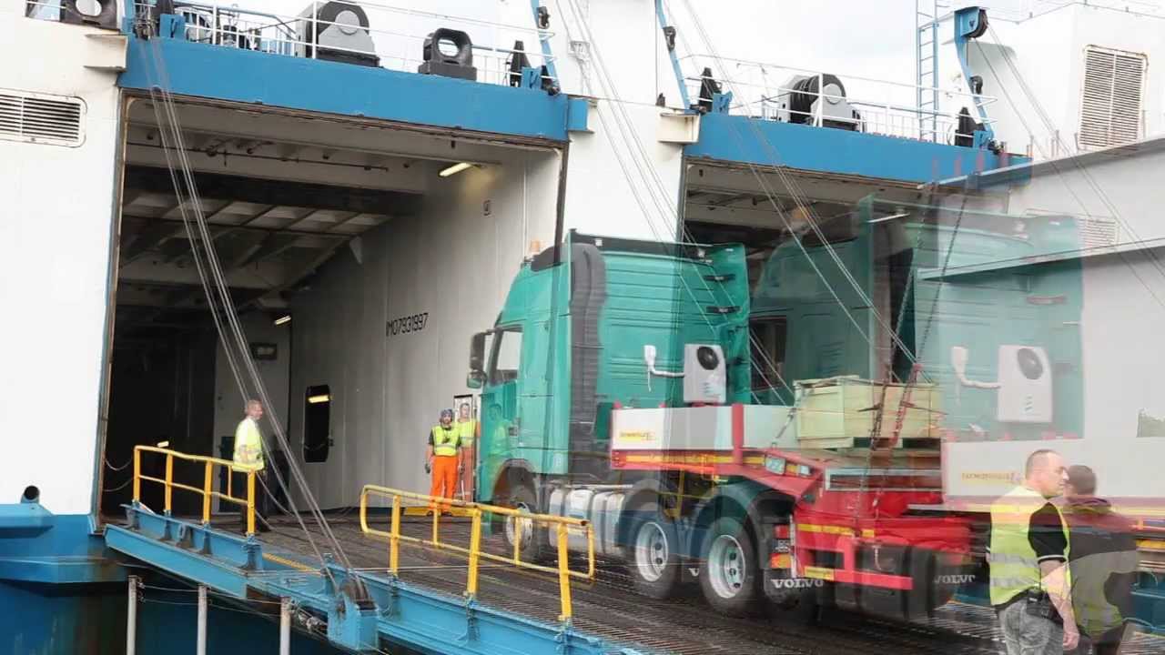 A woman driving the truck with oversize loads - YouTube