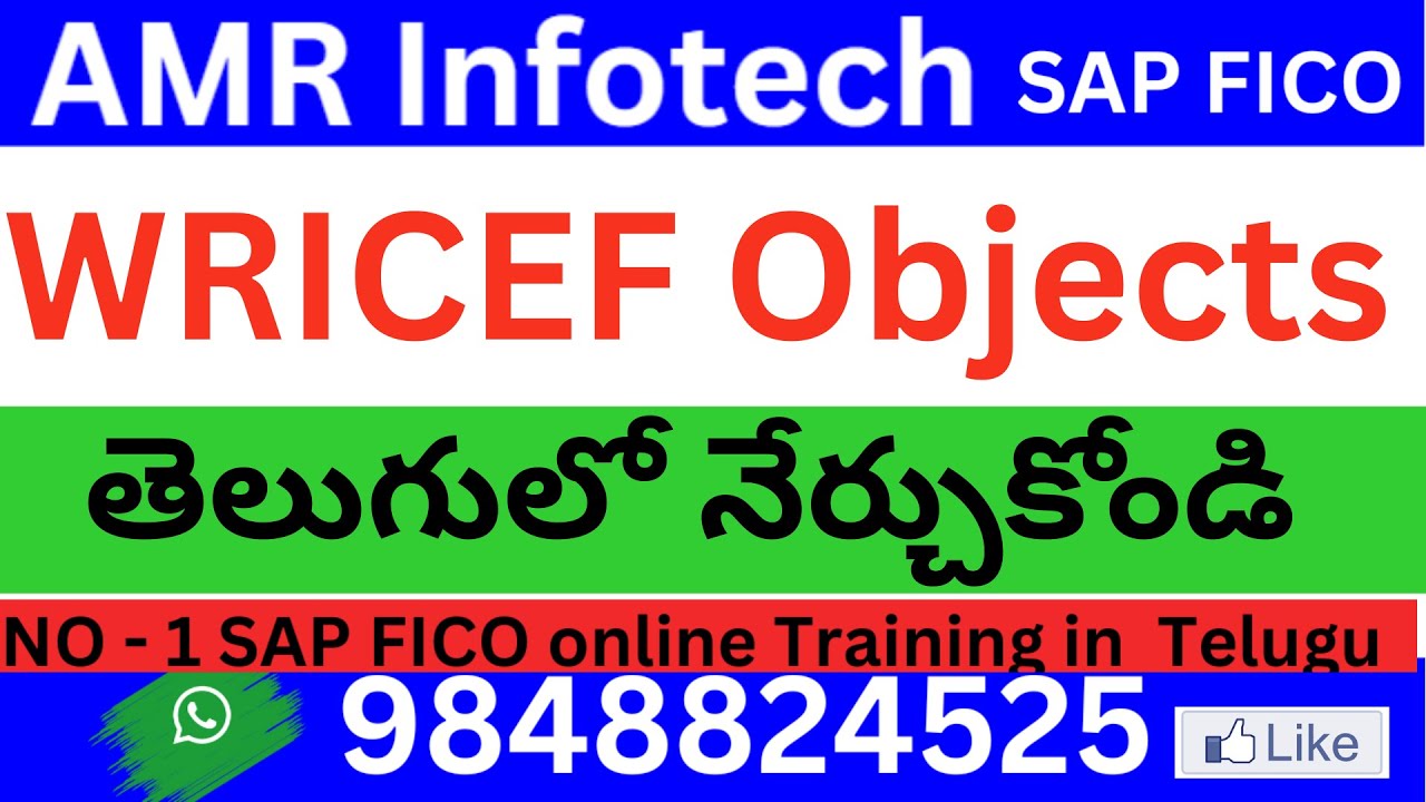 WRICEF Objects SAP FICO In Telugu SAP MM & FICO Course in Telugu ...