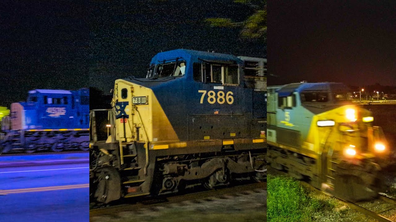 CSX M441 Rolls Through Plant City w/ CSX 5 Leading, CSX 7886 & A ...