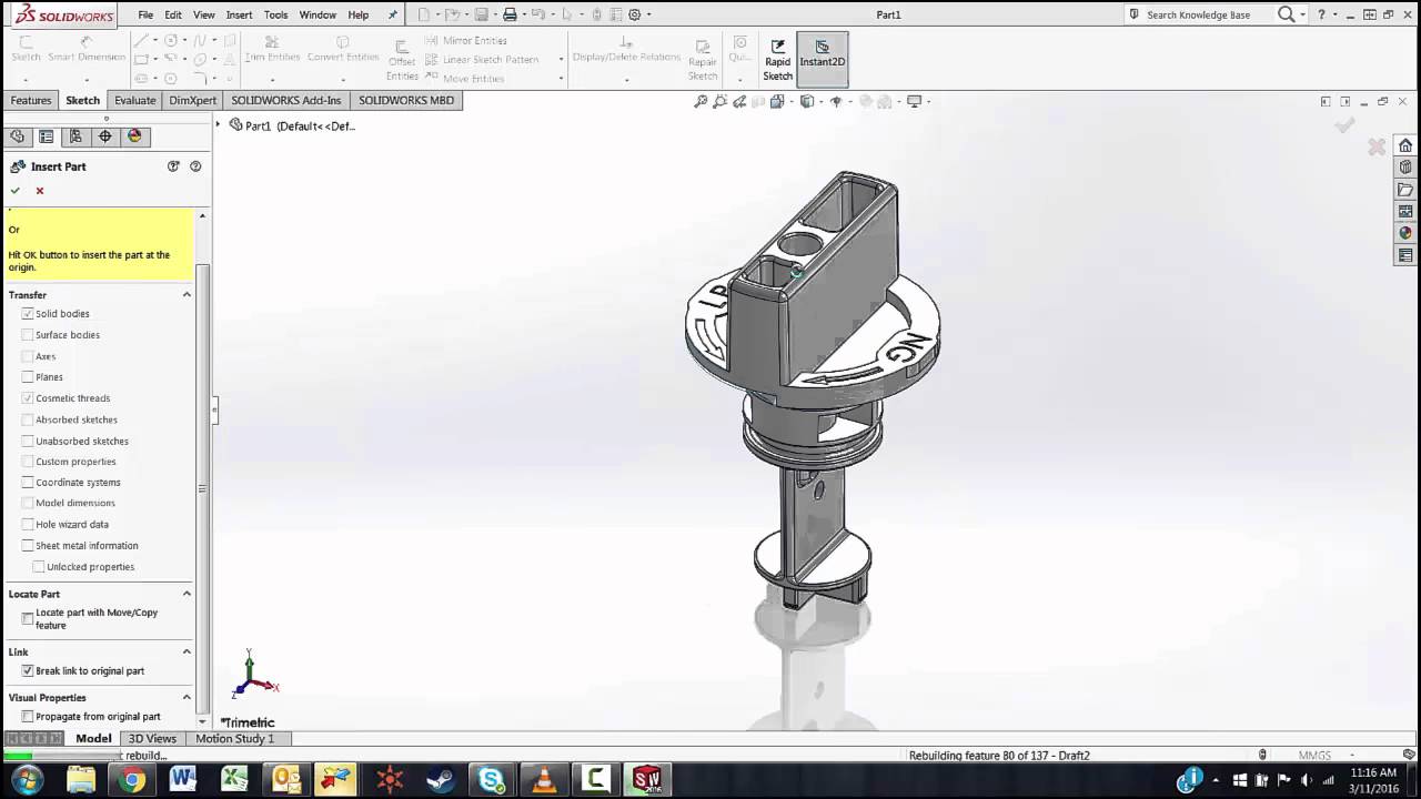 SOLIDWORKS 2016 - Opening a Legacy Part That Crashes - YouTube