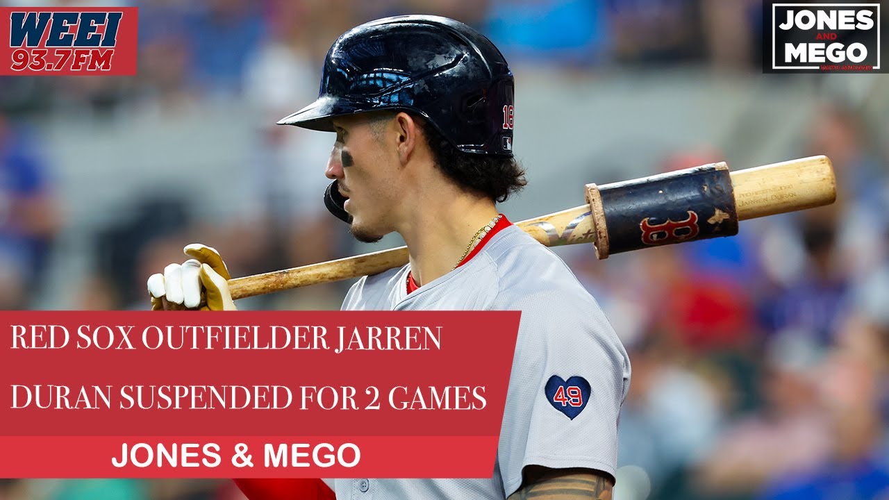 Breaking News: Red Sox outfielder Jarren Duran suspended for 2 games ...