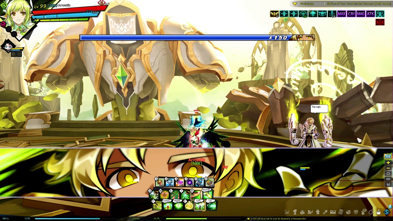 [Elsword NA] Rena Daybreaker Master Road Hell Gaia 14-1 - YouTube