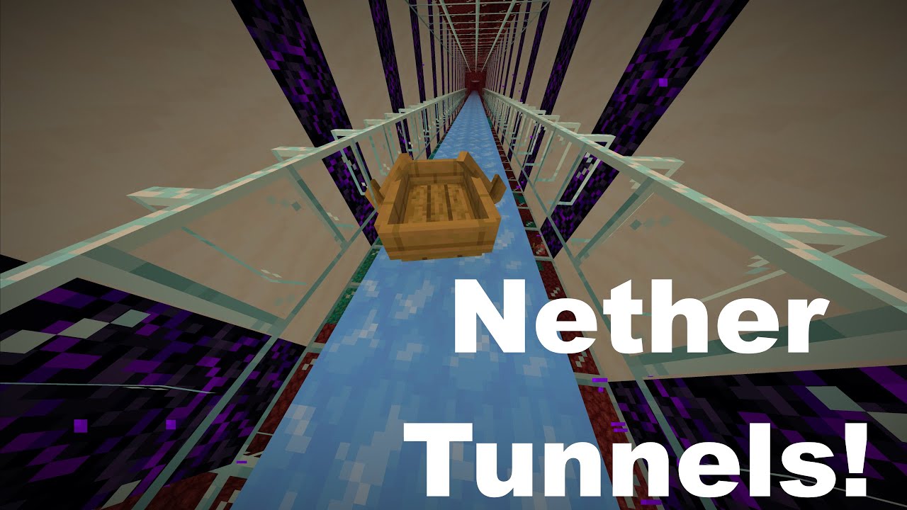 Building Nether Tunnels in Minecraft 1.16 - YouTube