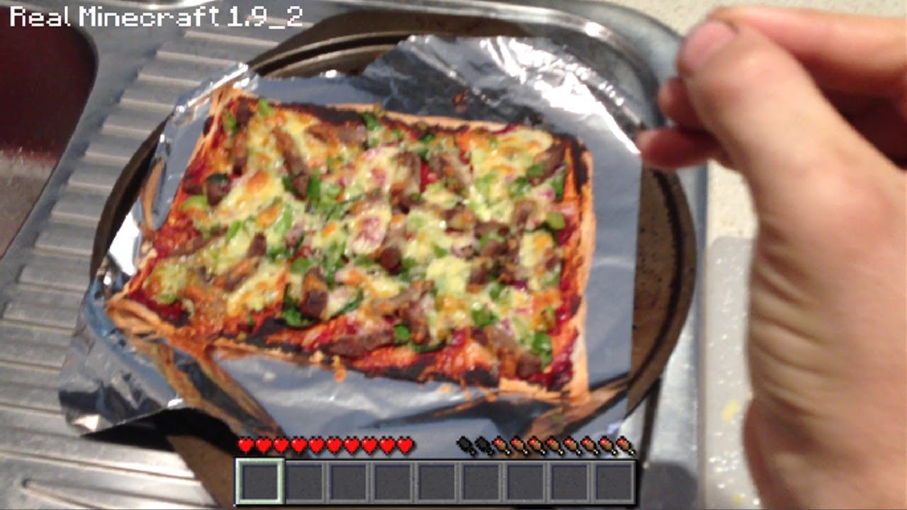 Real Life Minecraft Cooking - HOMEMADE PIZZA!! - YouTube