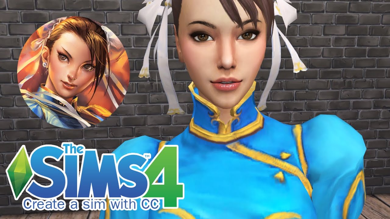 The Sims 4 Create A Sim : Chun Li Inspired || SoMintSimlish - YouTube