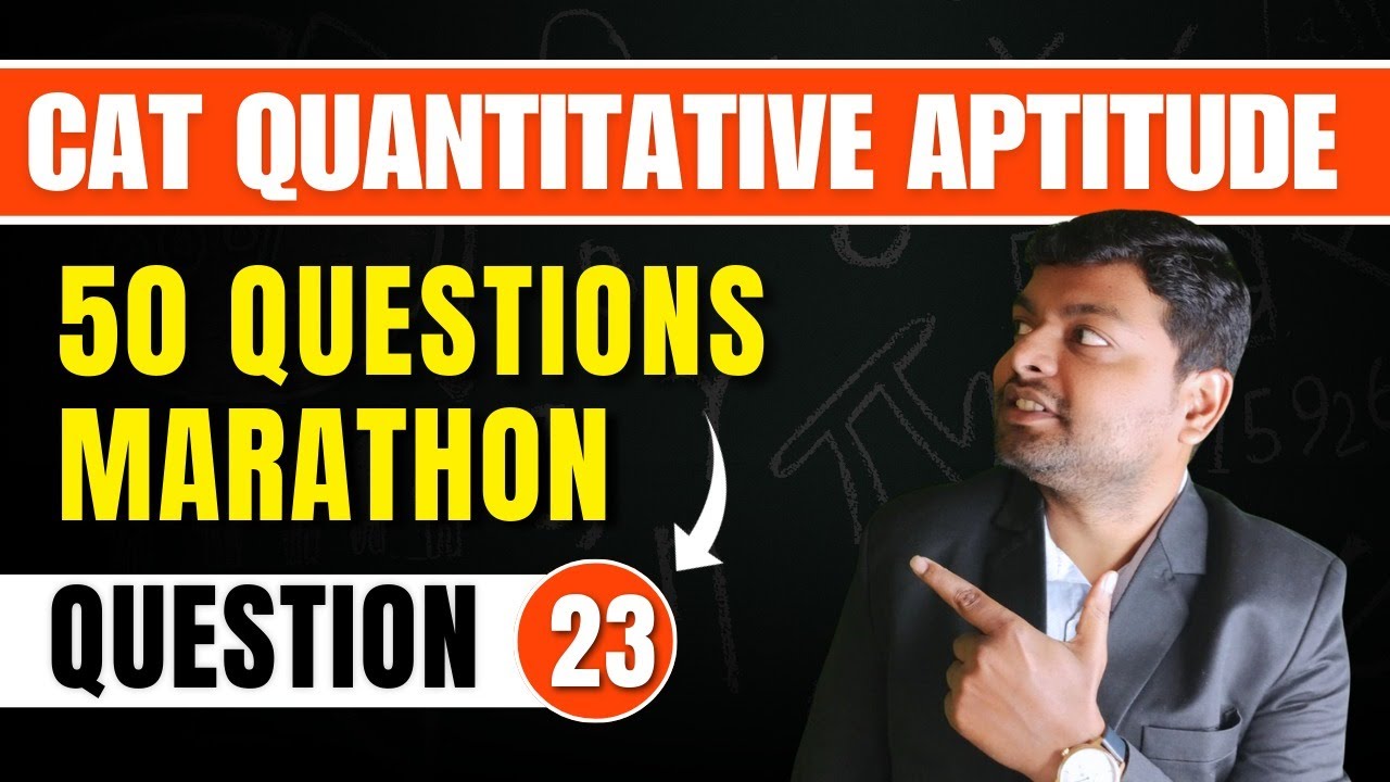 Cat 2024 50 Important Qa Questions Cat Qa Strategy Question 23 Youtube