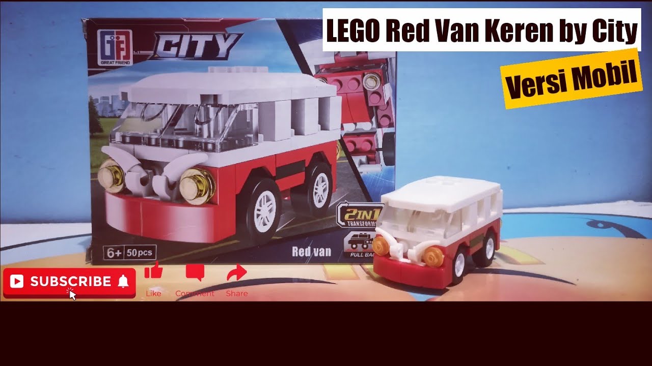 LEGO Keren Red Van by City - Part 1 (Mobil) - YouTube