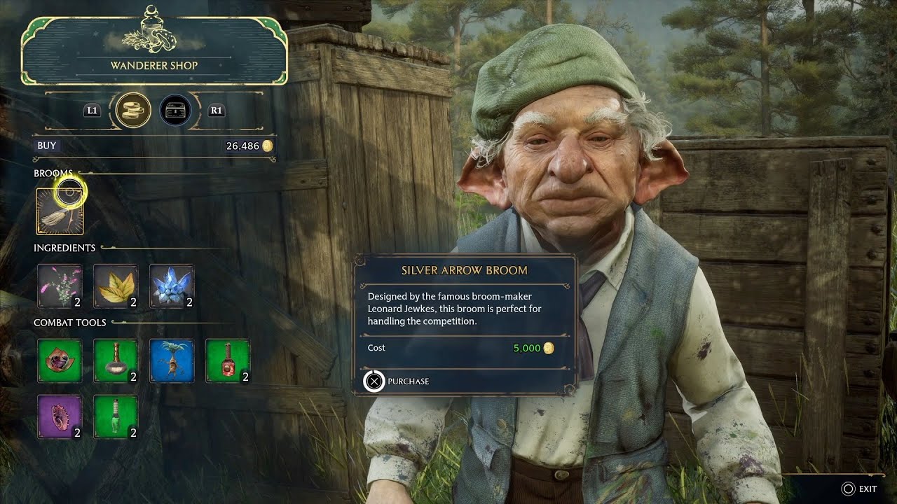 Buying the Silver Arrow Broom - Hogwarts Legacy - YouTube