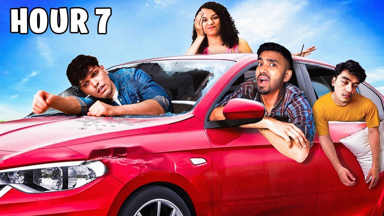 24 Hours Stuck in Car Challenge!| Tecno Gamerz | Mytpad | Urmila - YouTube