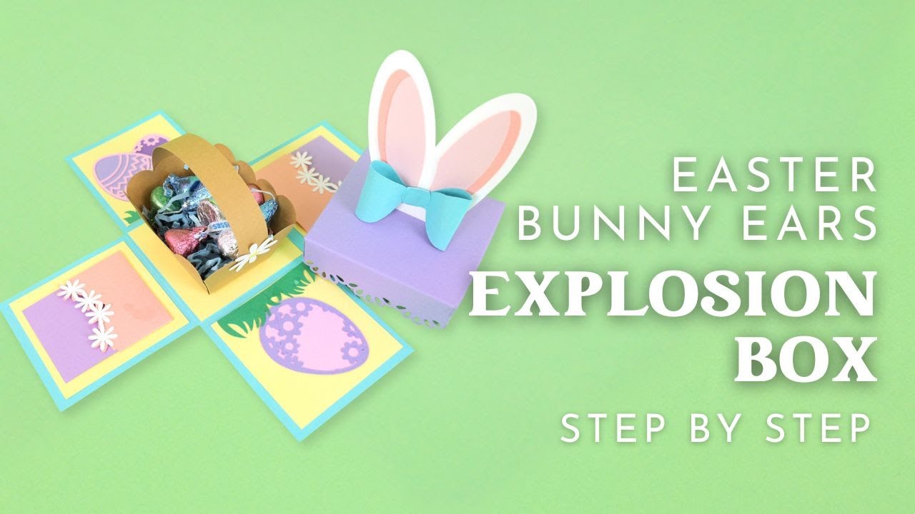 How To Make A Bunny Explosion Gift Box For Easter - YouTube