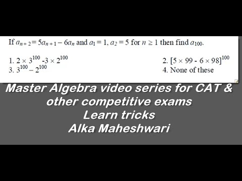 Master Algebra 1|Algebra for CAT important concepts and questions with ...