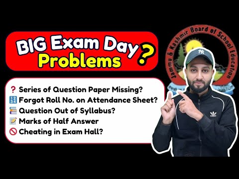 JKBOSE Exam Issues: Missing Series, Forgotten Roll No & Marks of Half ...
