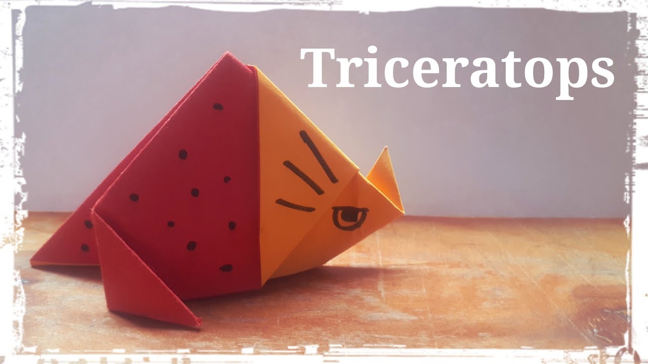 Triceratops de Papel - Origami - YouTube