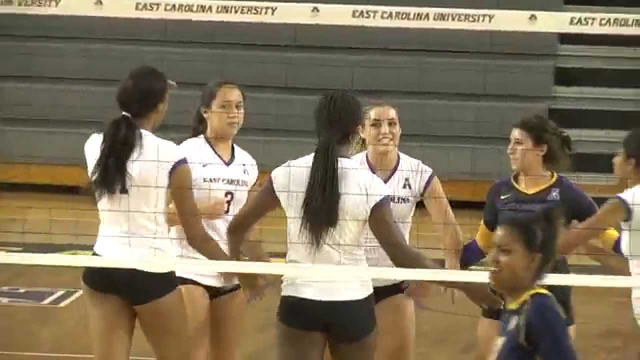 ECU Volleyball blanks NC A&T - YouTube