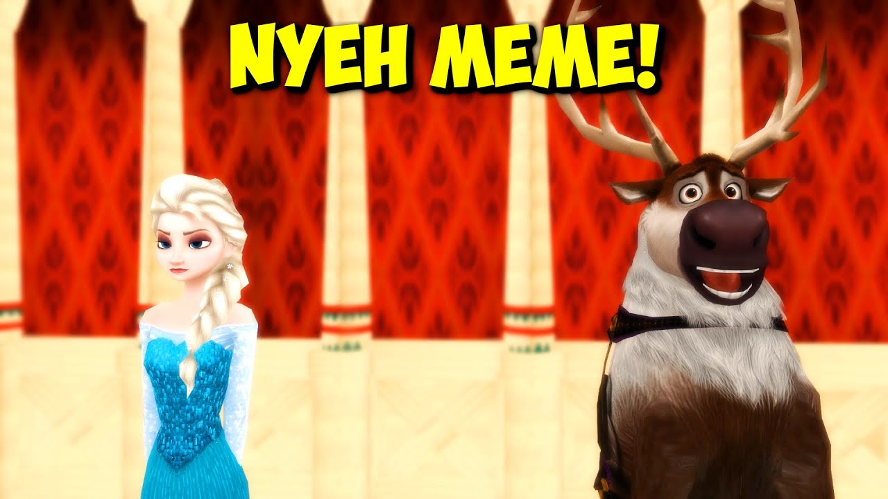 MMD Frozen 2 “Nyeh Meme” Elsa Anna Sven funny animation animated ...