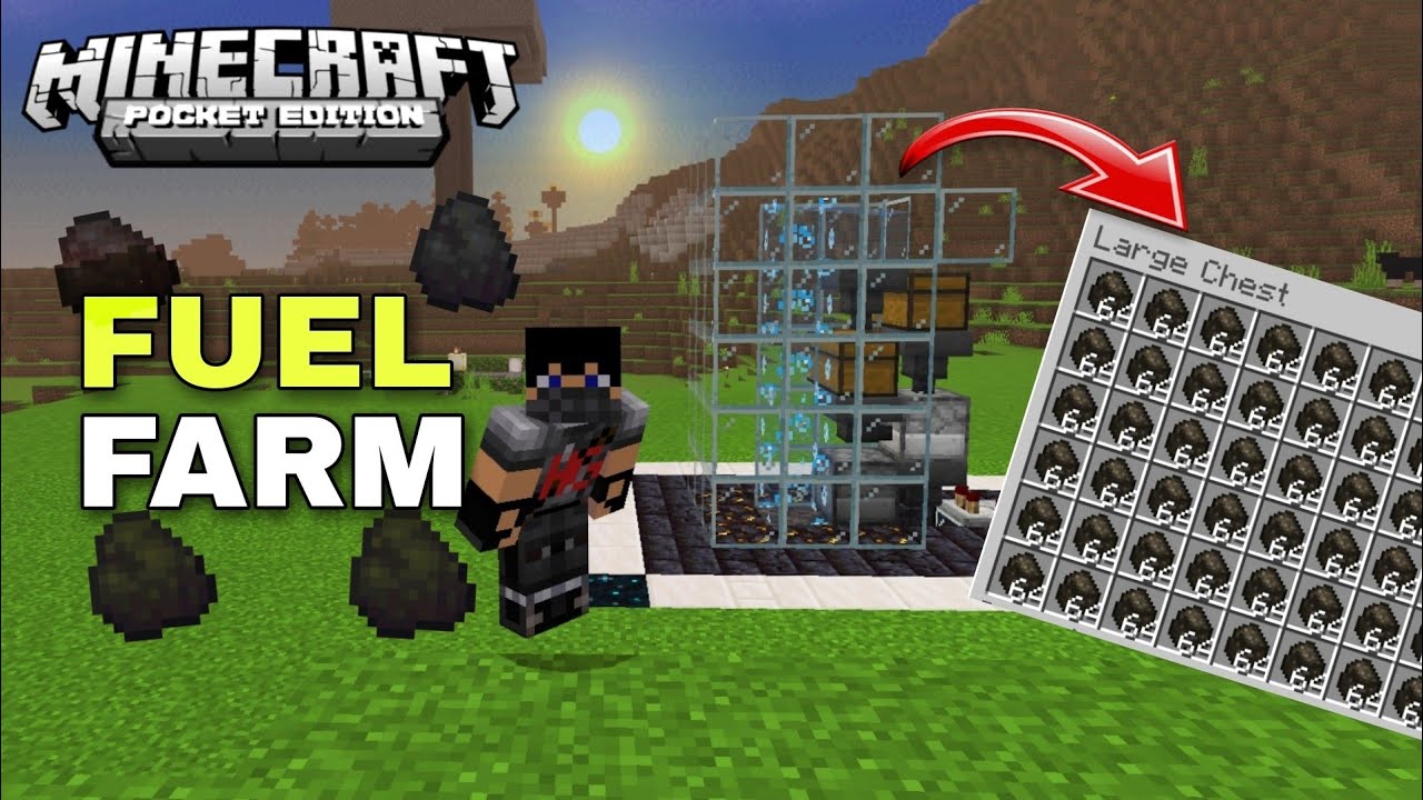 How to make Fuel Farm in Minecraft PE | Automatic Fuel Farm Minecraft 1 ...