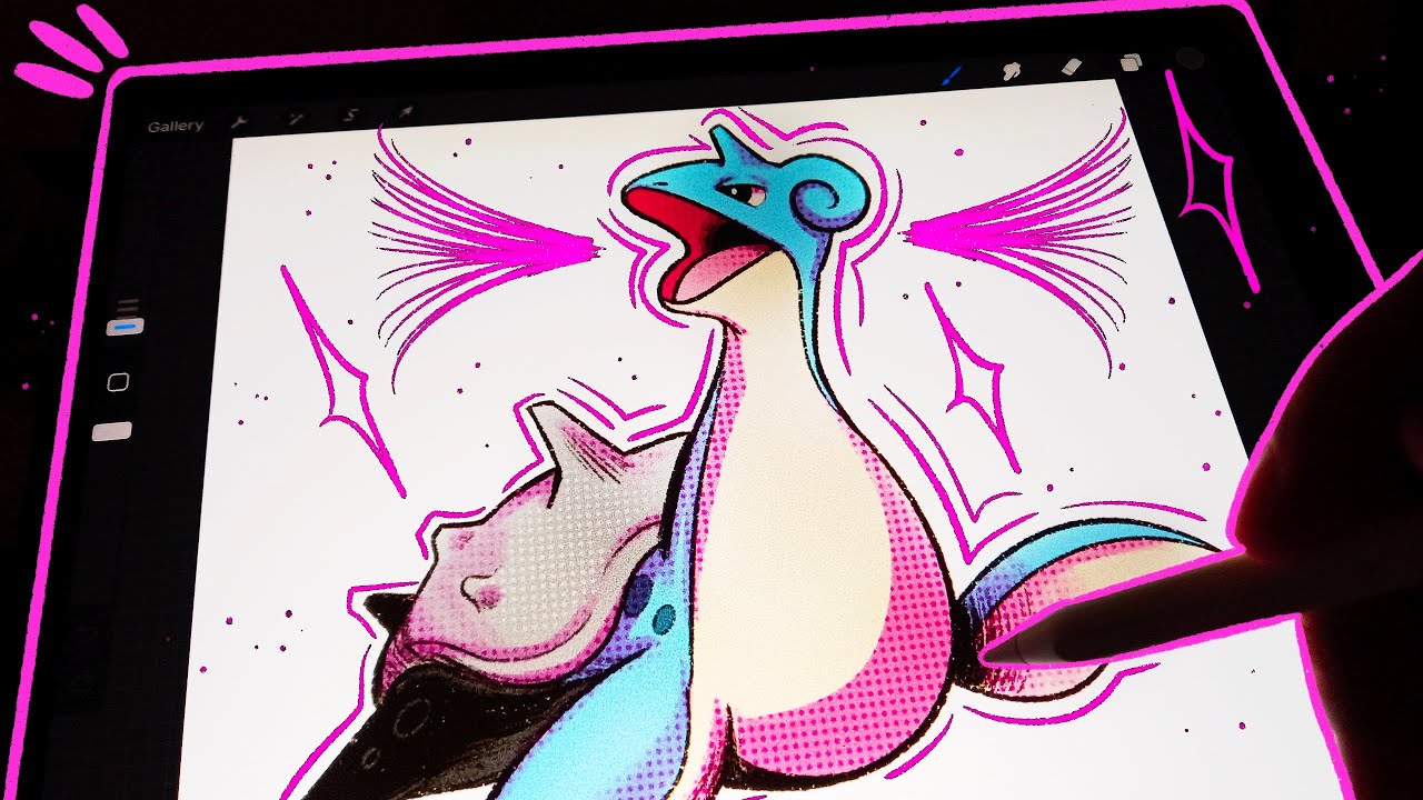 [ASMR] Ipad Draw with Me | Lapras [no talking, no music] real time ...