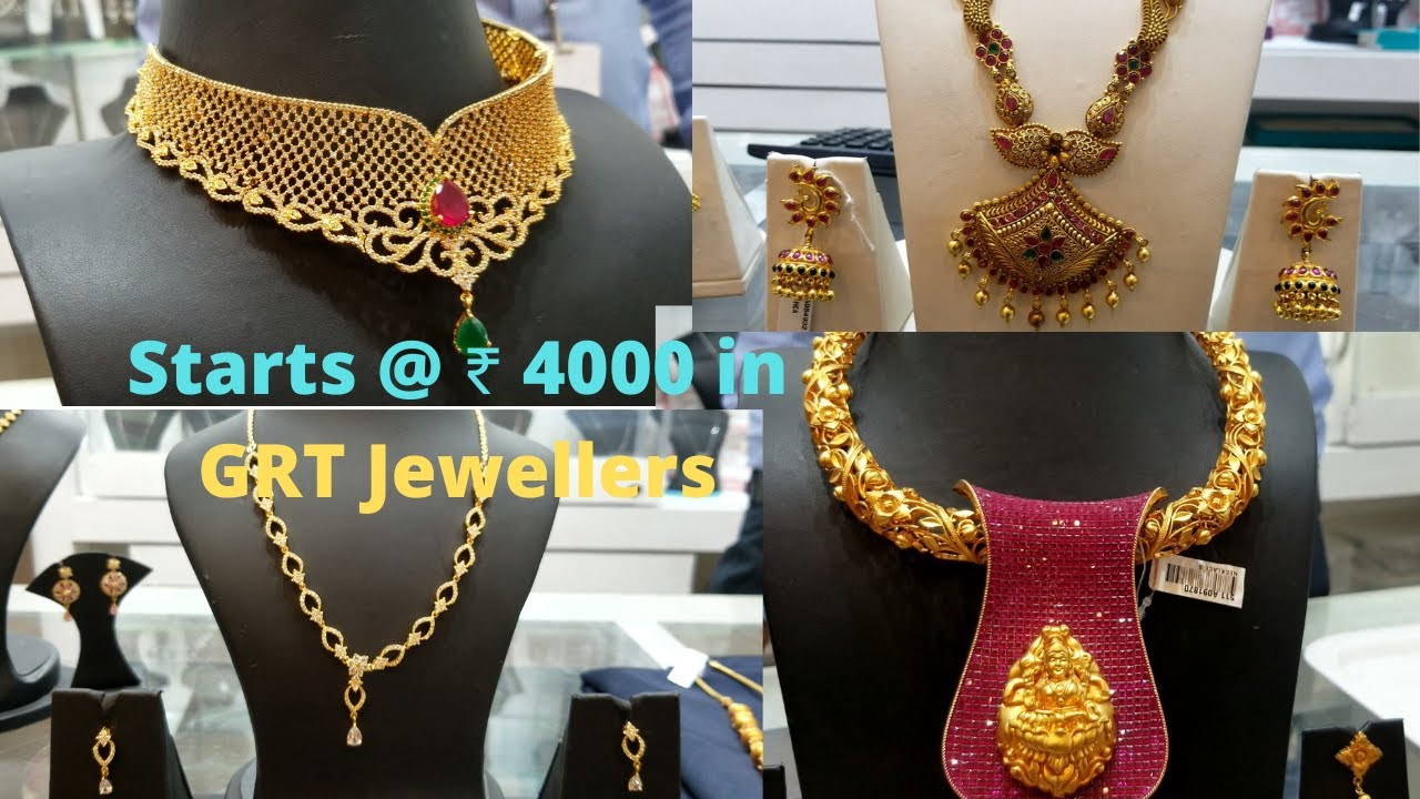 Gold plated Silver Jewellery starts @ Rs.4000 in GRT Jewellers - YouTube