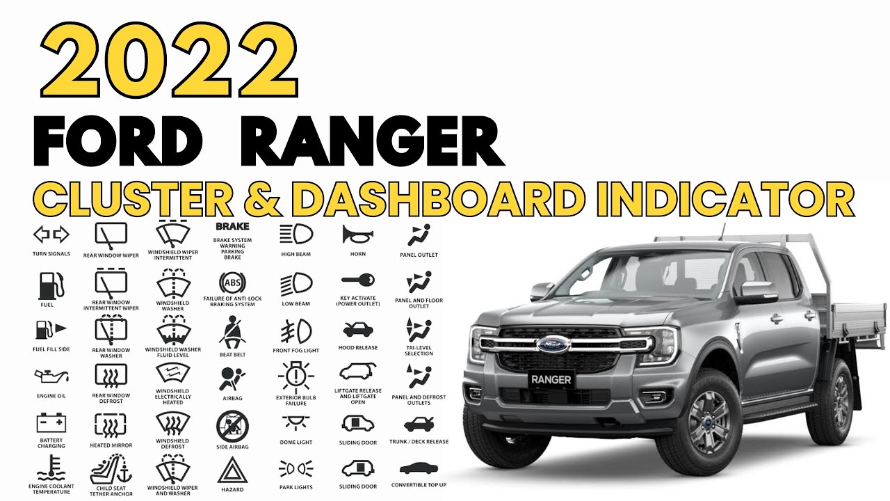 2022 FORD Ranger Dashboard Warning Indicator and Cluster Guide - YouTube