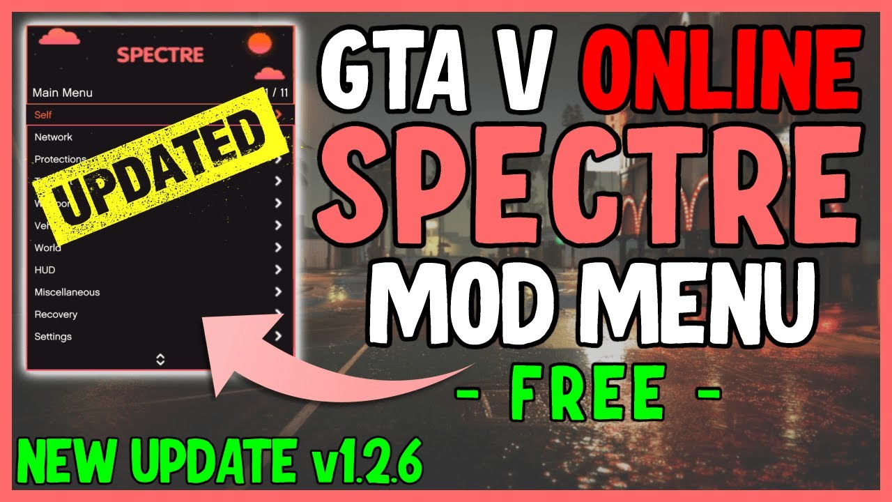 Spectre Menu v1.2.6 | How to download | DRUG WARS UPDATE | HEIST ...