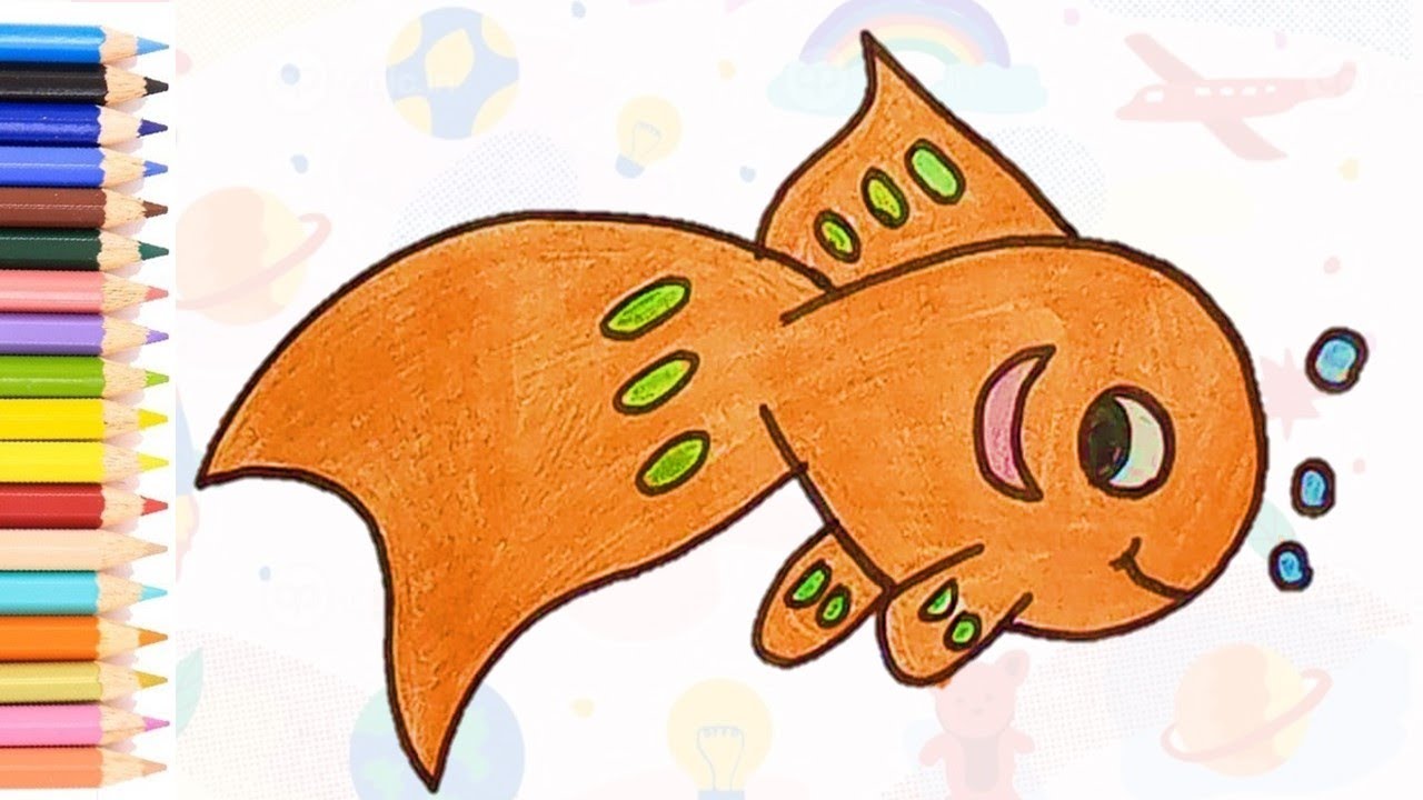 fish drawing hard | fish drawing | How to draw a fish - YouTube