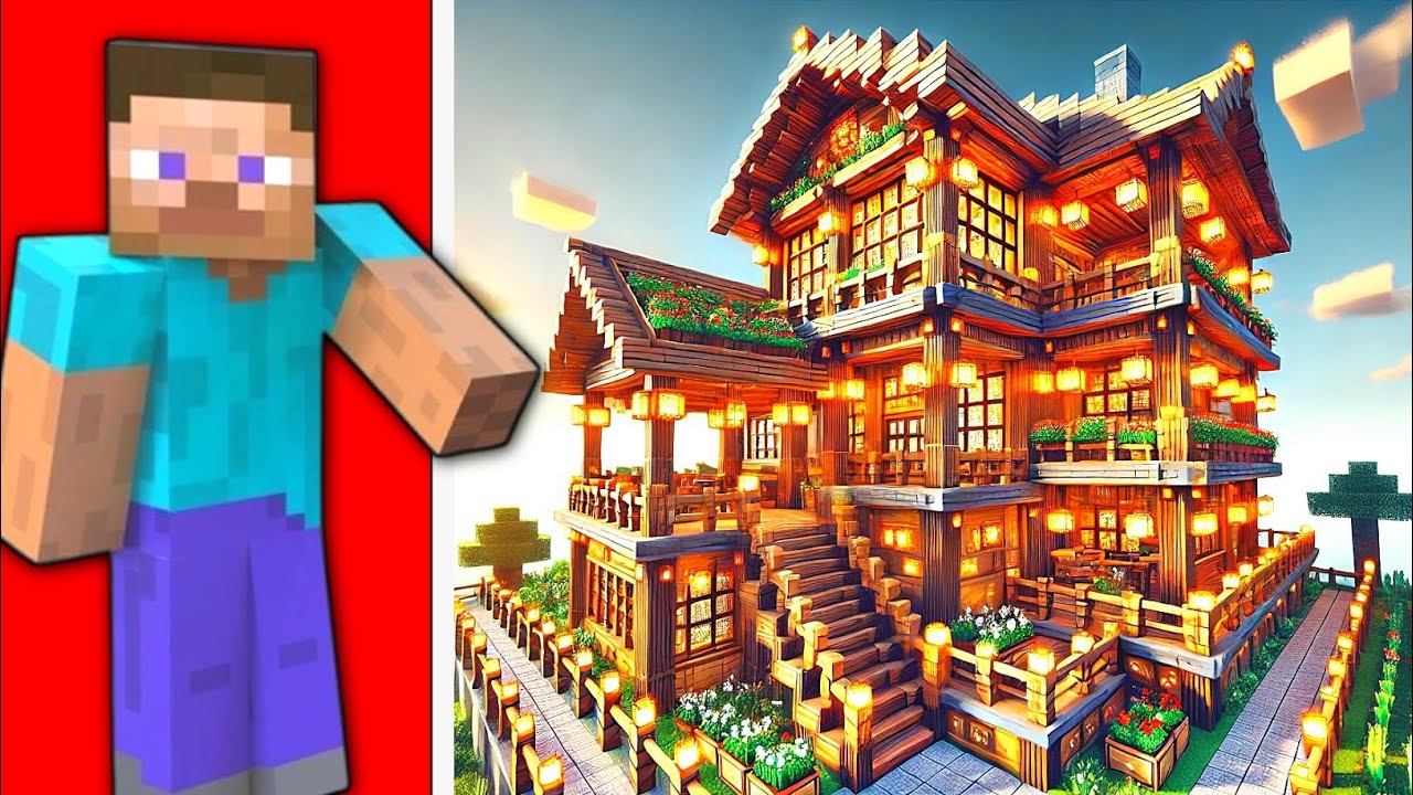 I Made Best House | Minecraft PE Survival Series 1.21 Episode 3 - YouTube