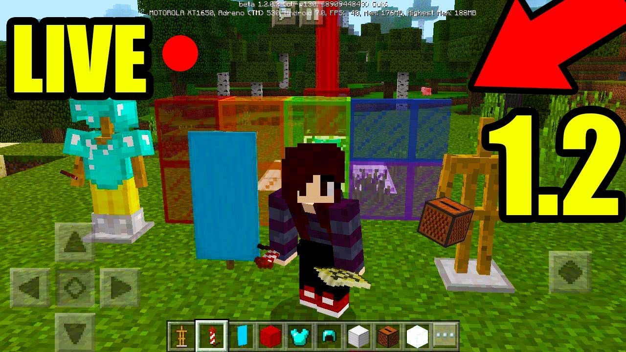 JOGANDO A NOVA ATUALIZAÇÃO DO MINECRAFT POCKET EDITION 1.2 (ATUALIZAÇÃO ...