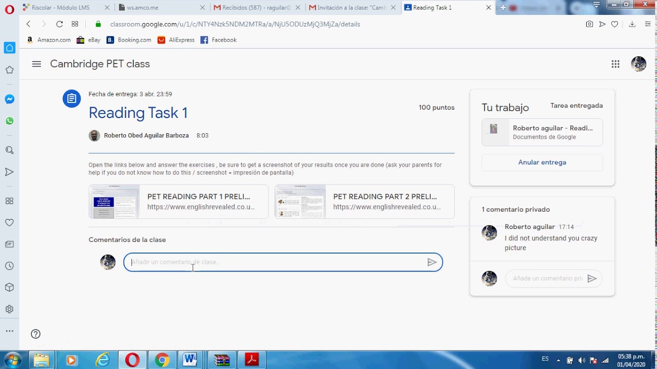 How to upload homework in Google class - YouTube