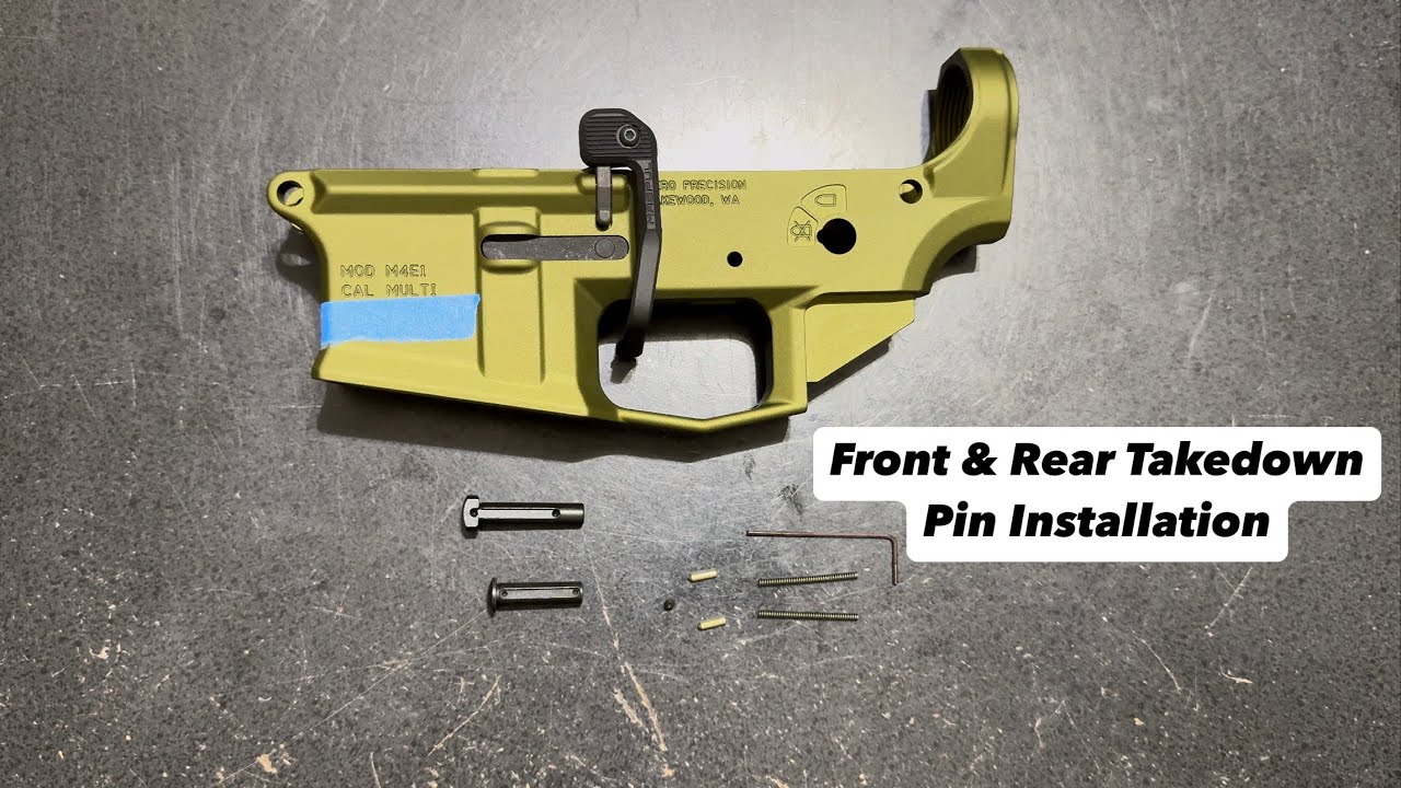 How To Install Your Front And Rear Takedown Pins On Your AR15 Lower ...