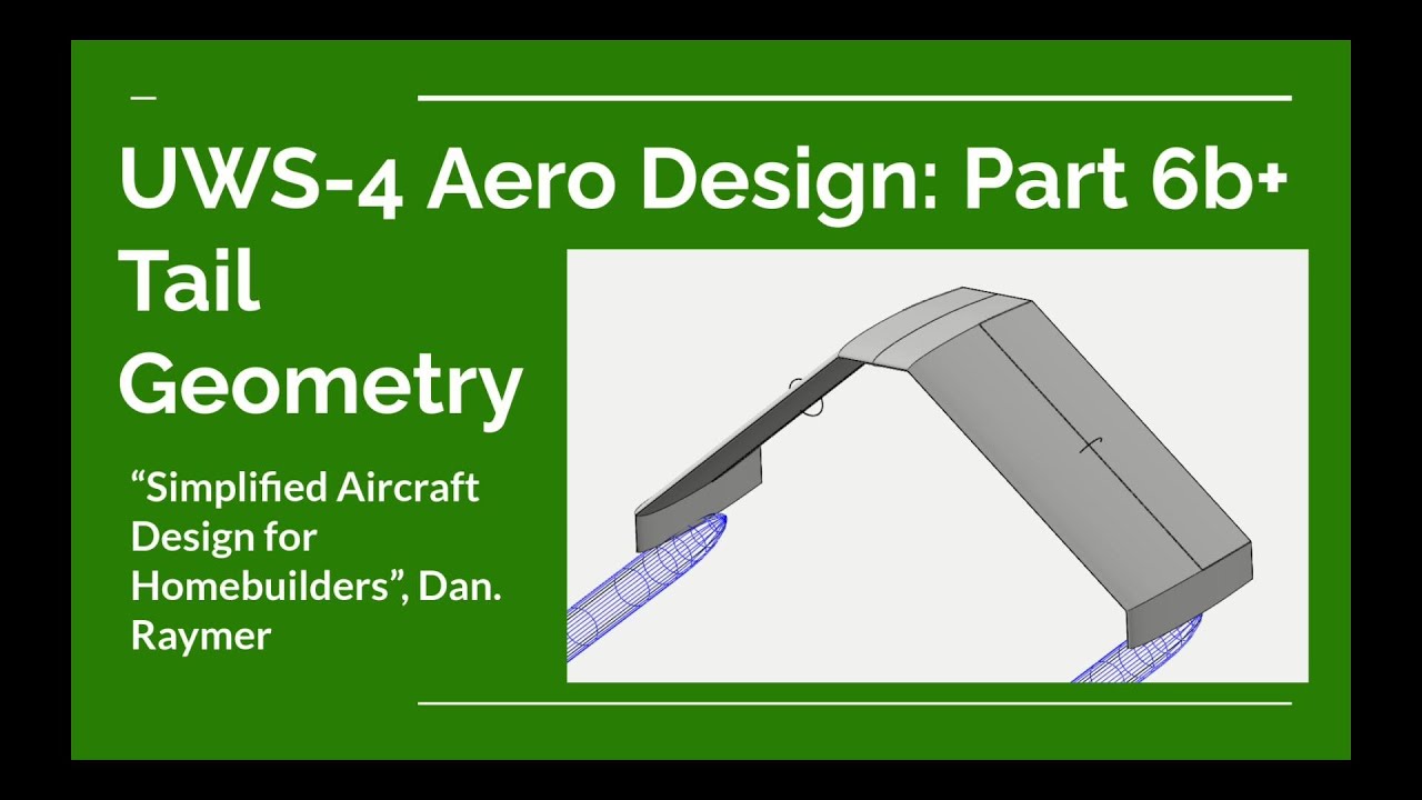 UWS-4 Aero Design: Part 6b+, Tail Geometry - YouTube