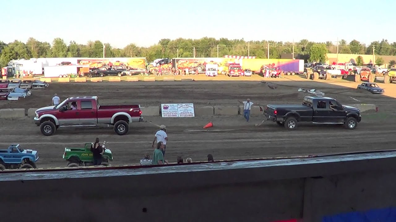 00361 Fowlerville Fair truck pull contest 2012 - YouTube