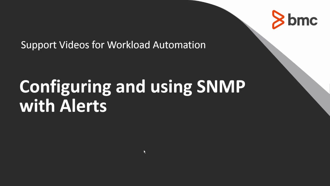 Configuring and using SNMP with Alerts - YouTube