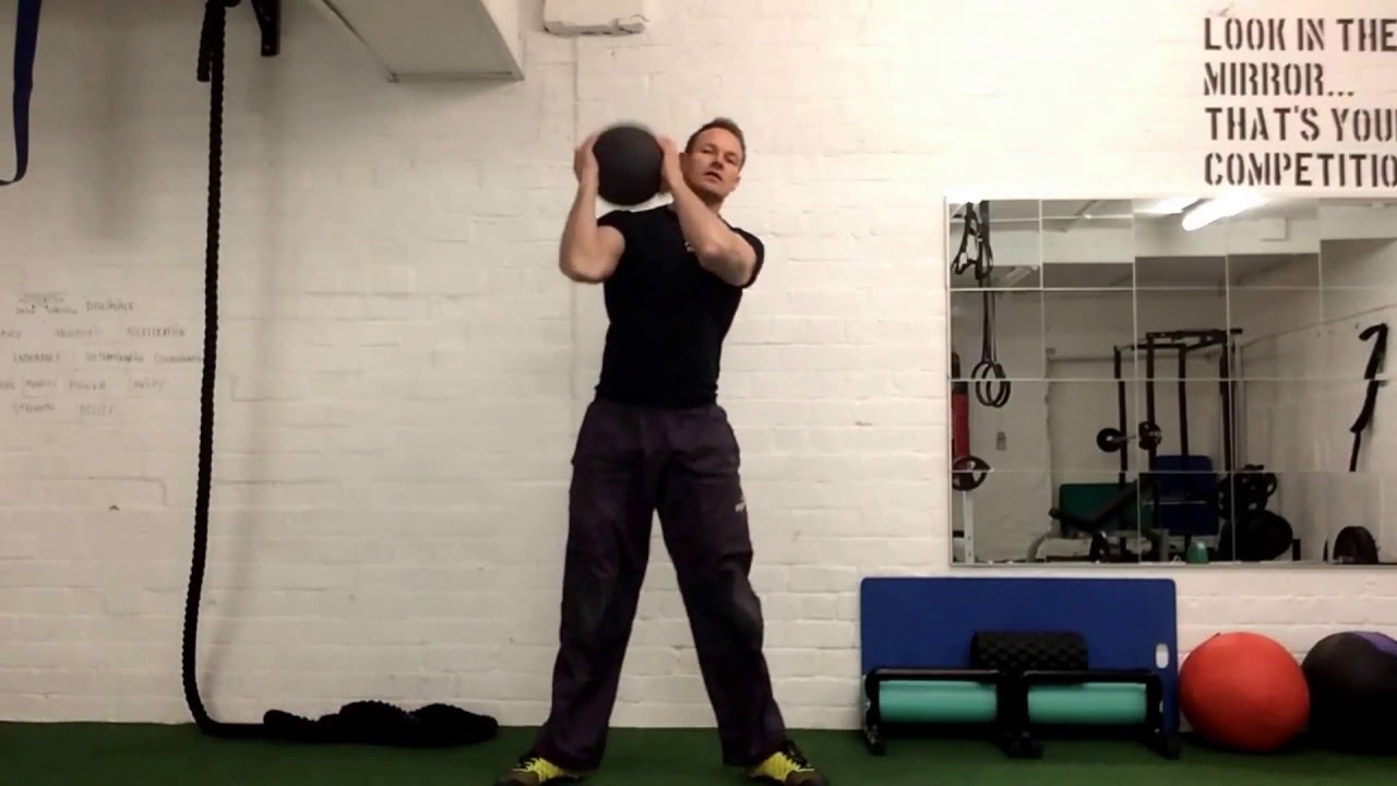 Med ball ground to shoulder - YouTube