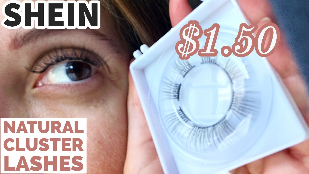 Applying SHEIN Cluster lashes - YouTube