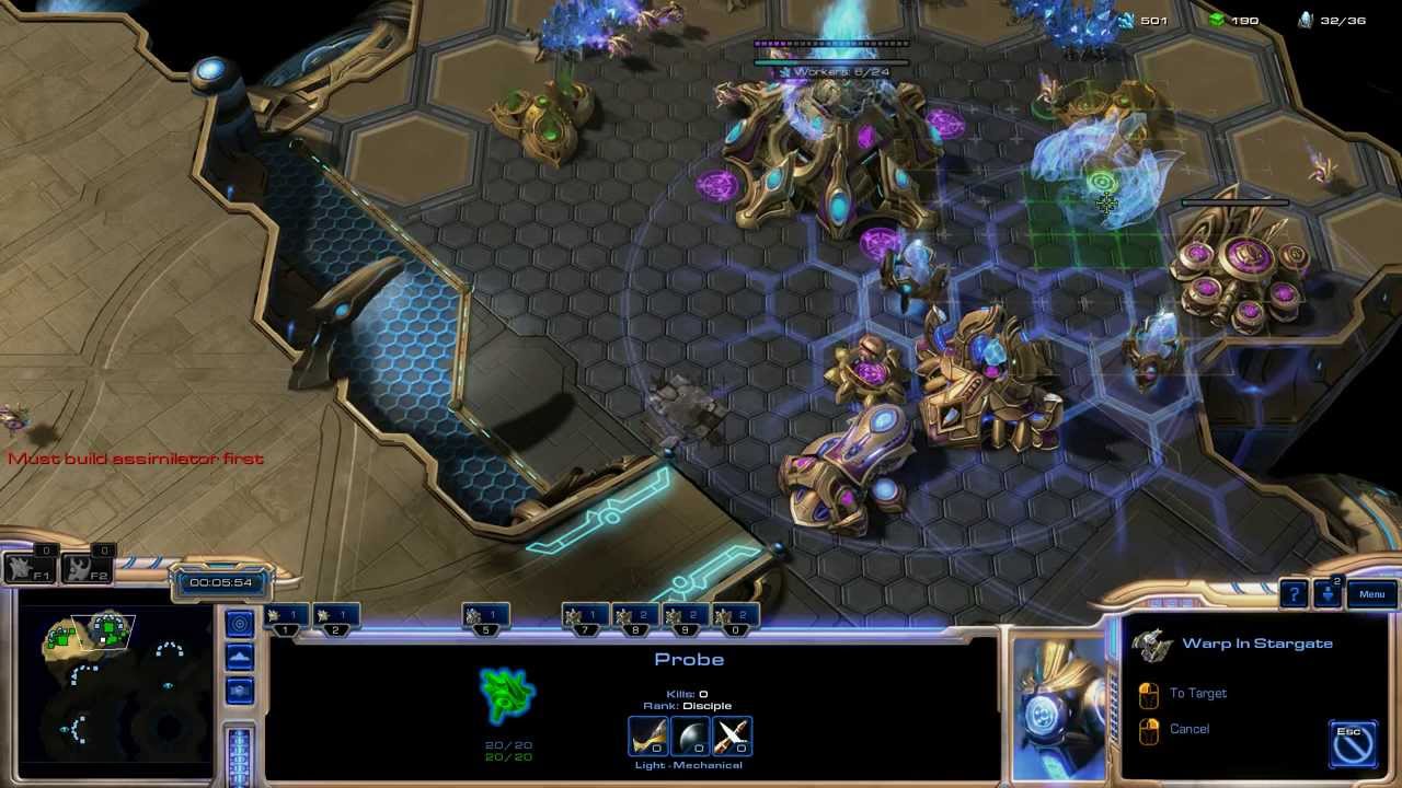 Protoss build order 2-2-2 1080p polski komentarz Starcraft HotS - YouTube
