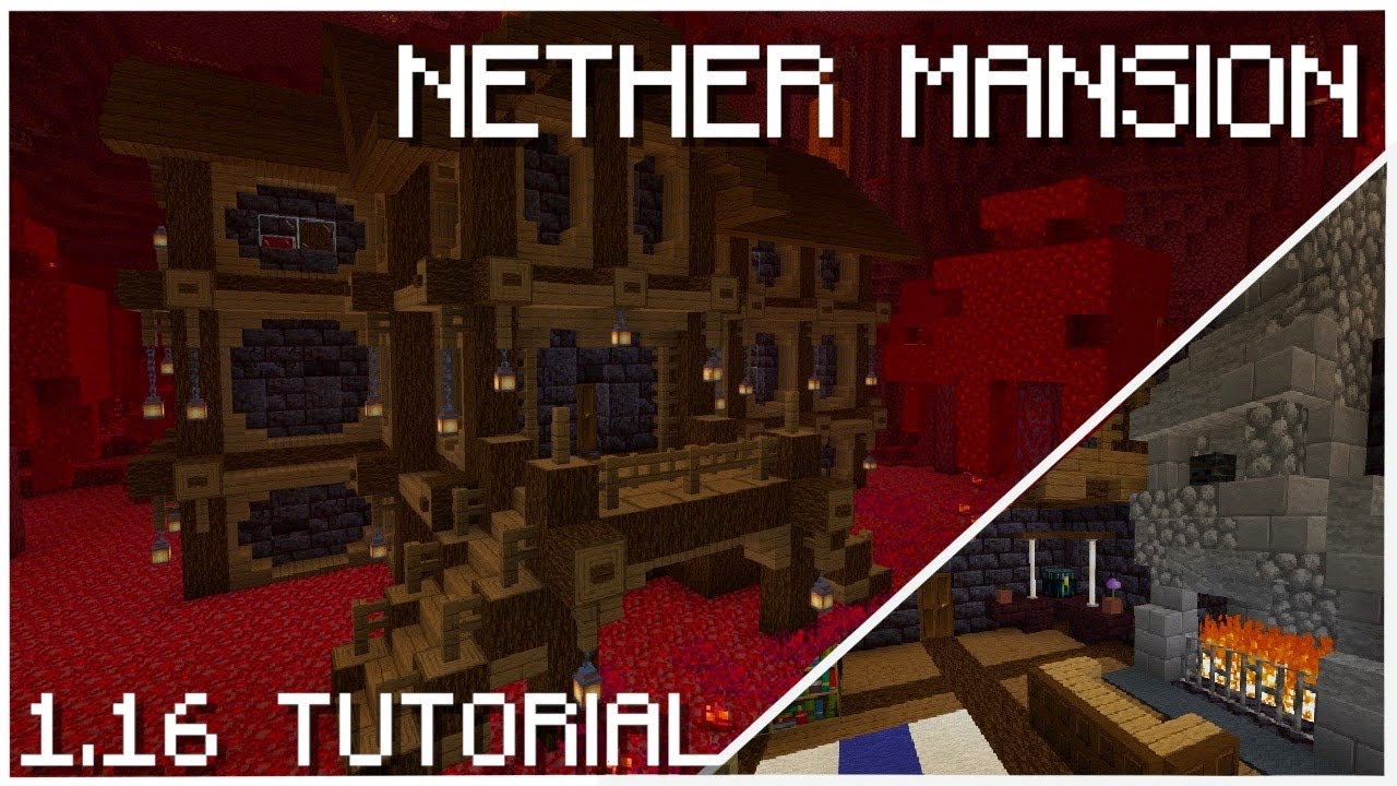 STUNNING Nether MANSION MINECRAFT Tutorial 1.16+ - YouTube
