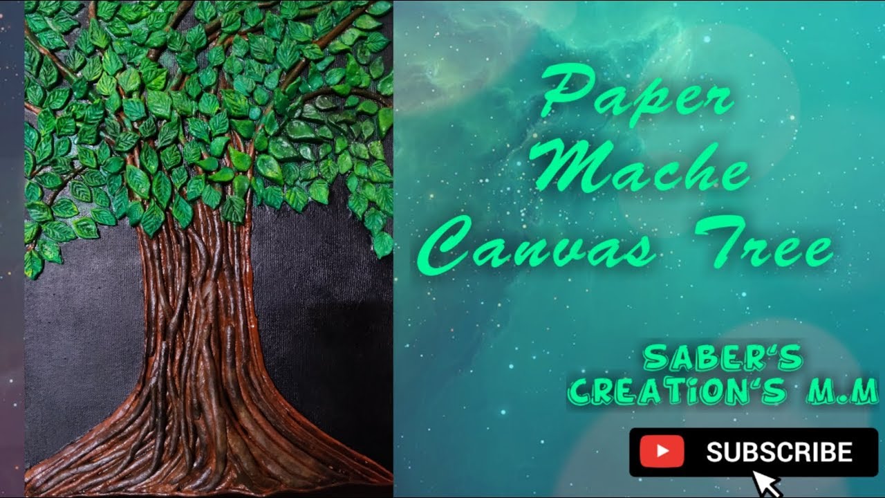 Paper mache tree DIY tutorial - YouTube